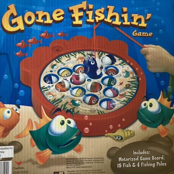 Toys | Gone Fishin Game Fishing Motorized Cardinal Classic Board Game ...
